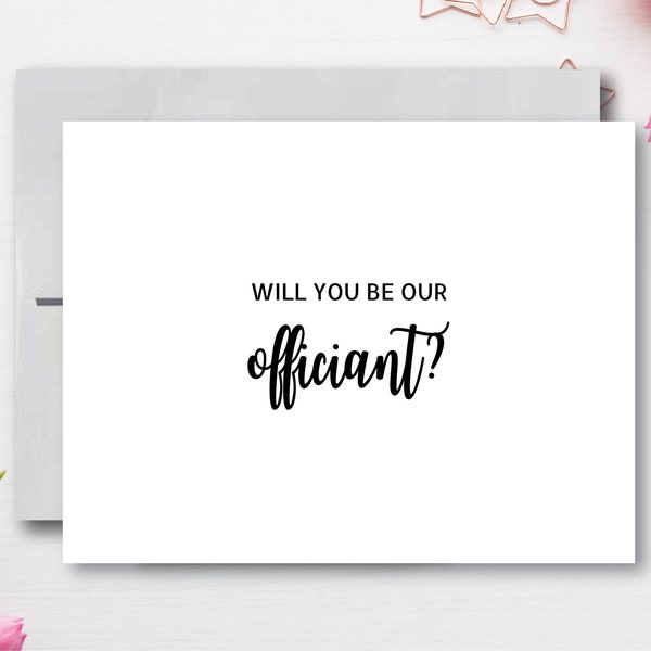 Officiant Asking Card - Etsy