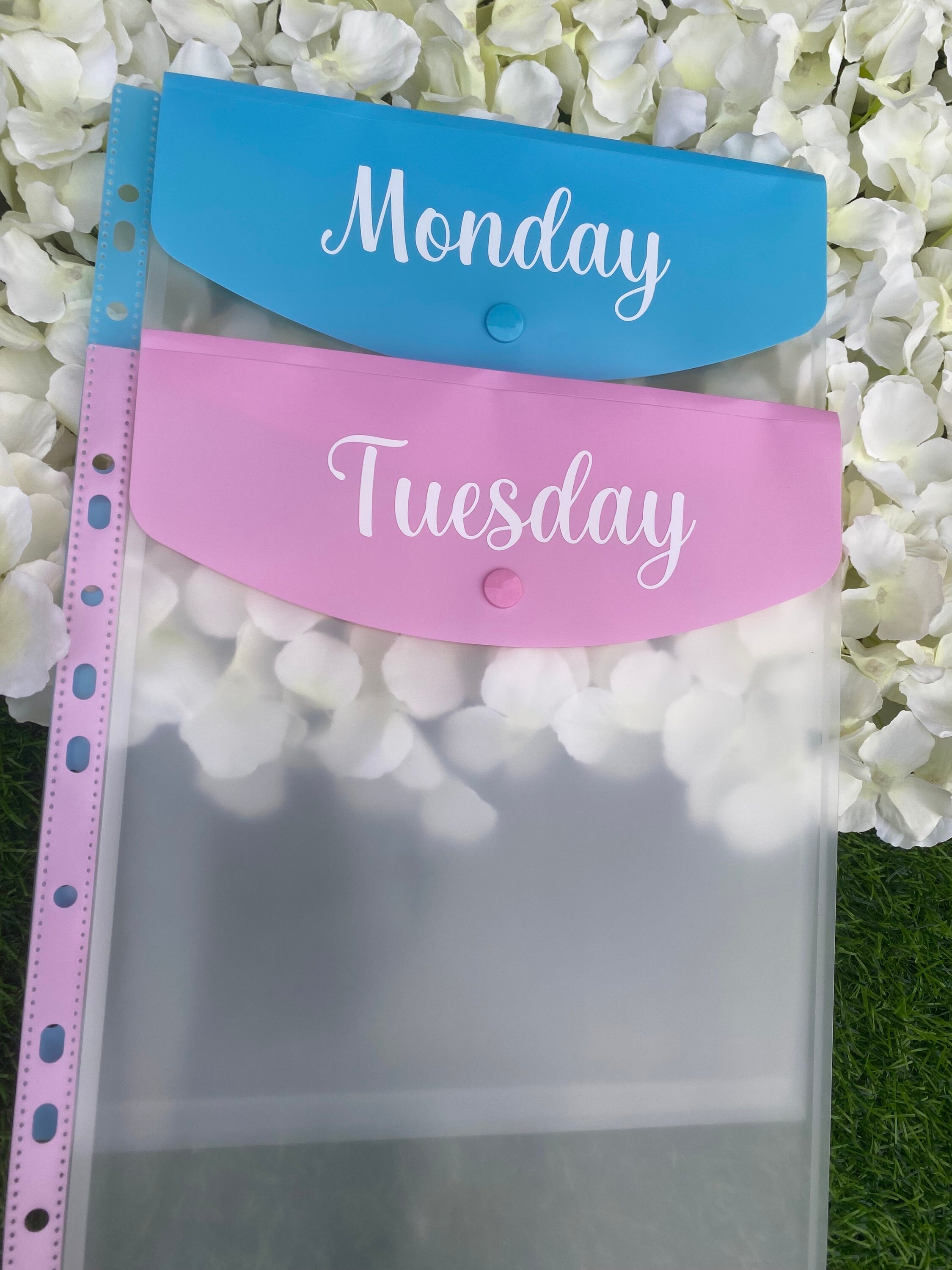 Pastel Teacher Days of the Week // Document Wallets // A4 Punch Pocket ...