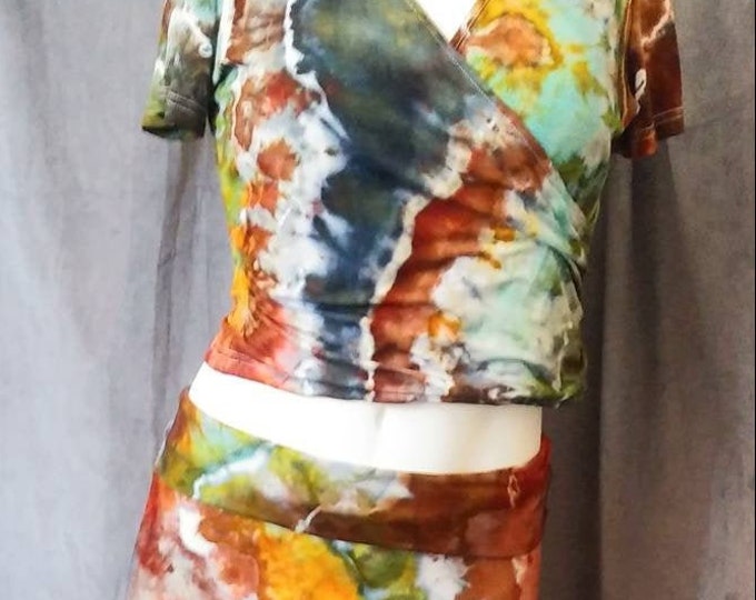 Geode Tie-dye Crop Top Maxi Skirt Set Medium Earth Tones - Etsy
