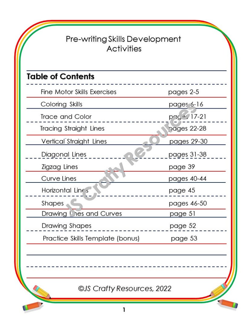 Writing Skills Development Activities Pre-k to K - Etsy