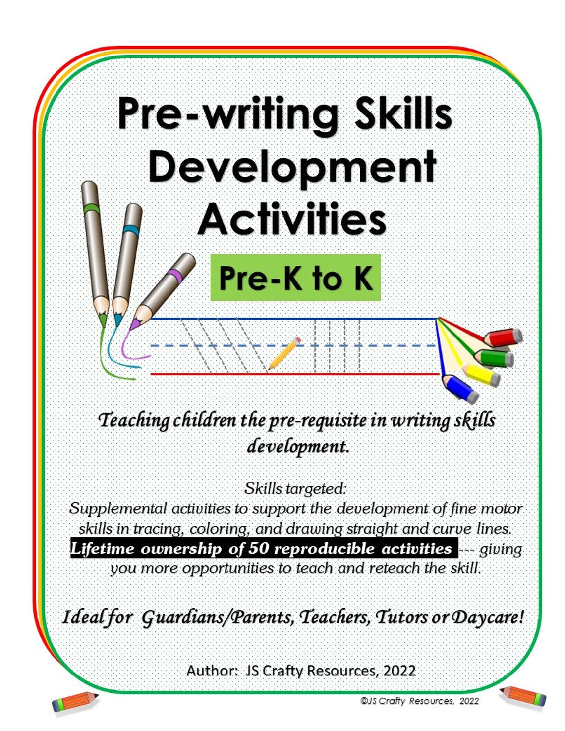 Writing Skills Development Activities Pre-k to K - Etsy