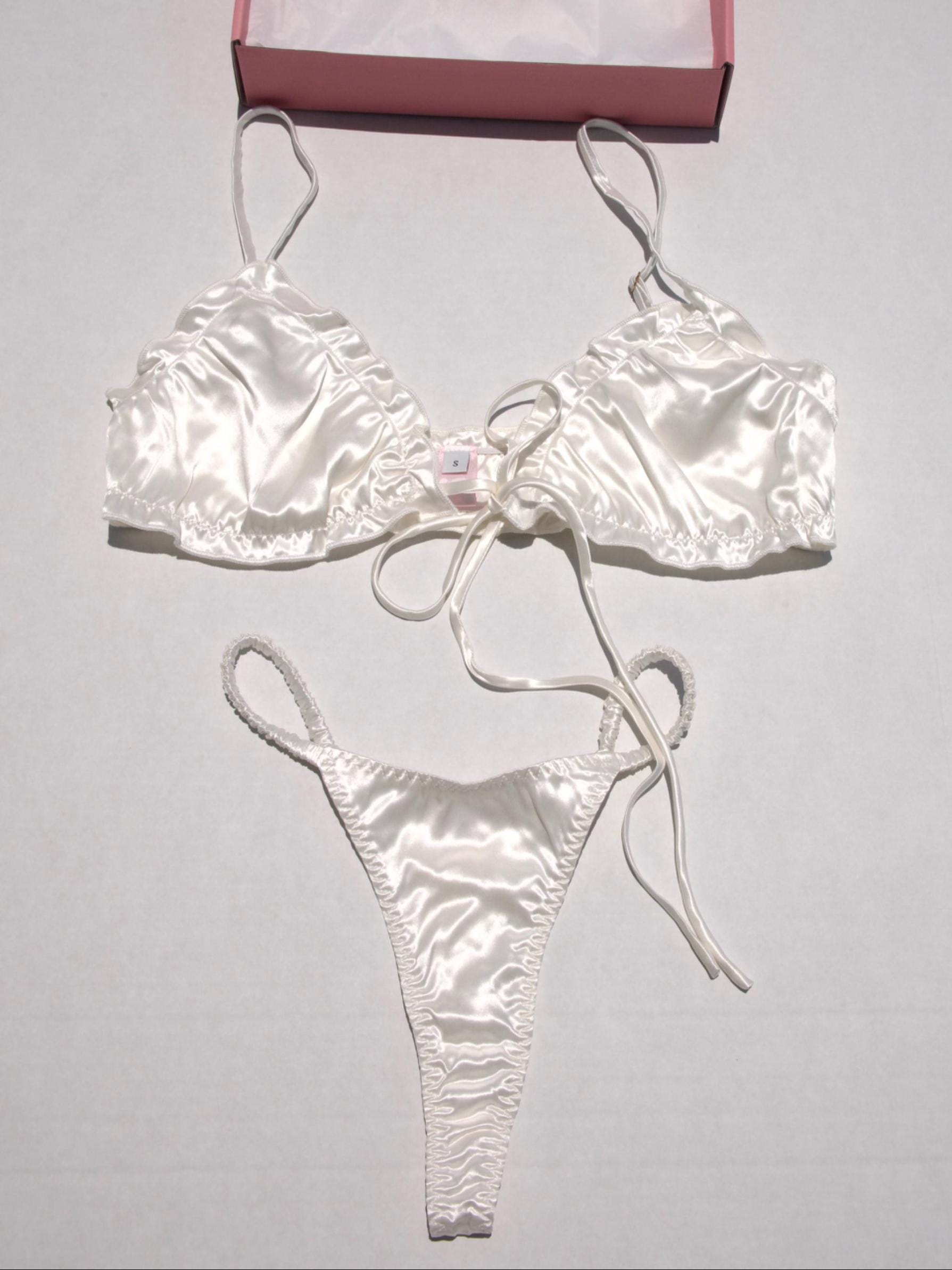 Silk Romance Bra With Hyaluronic Acid , 100% Mulberry Silk Bralette ...