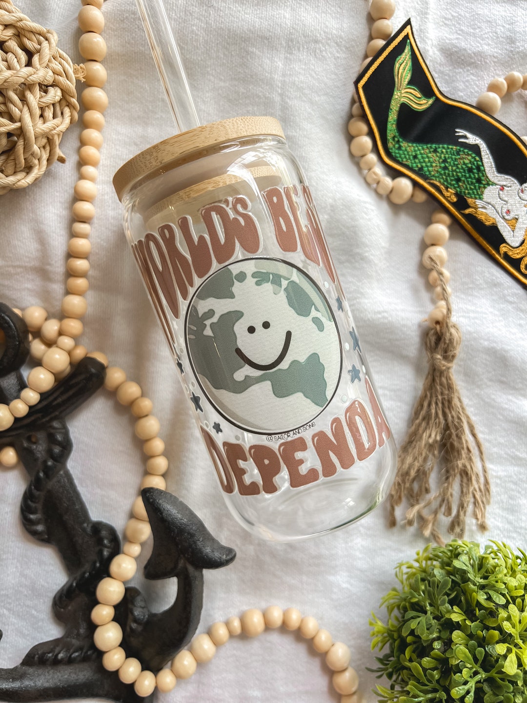 World’s Best Dependa Glass Cup | Military Wife Gift | Military Gifts ...