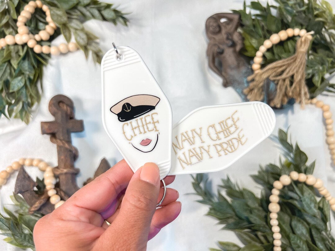 USN Chief FEMALE Head Keychain: Navy Pride Gift - Etsy
