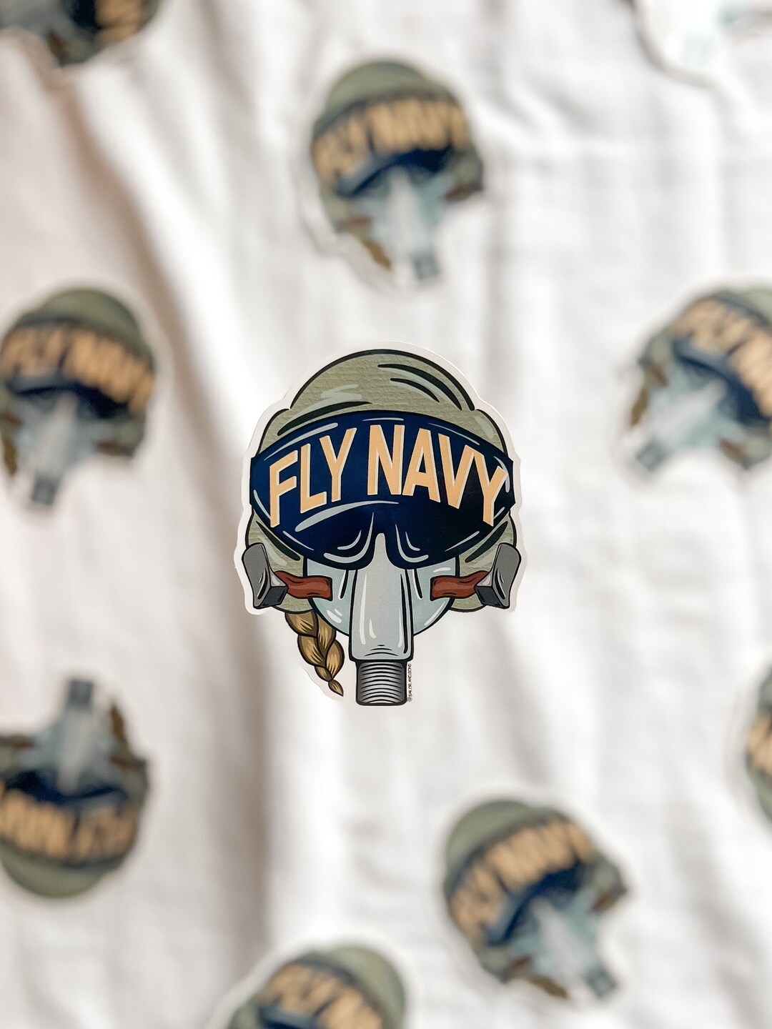 Fly Navy Pilot Helmet Sticker FEMALE | Navy Officer | Anchor Sticker ...