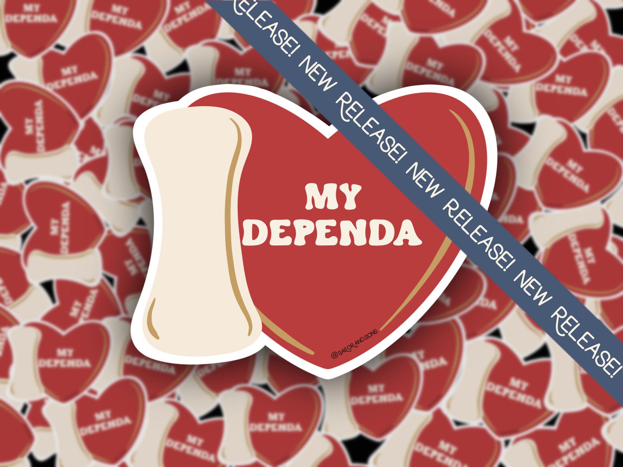 I Heart My Dependa Car Sticker - Military Wife Gift (5x4 Inches) - Etsy