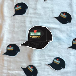 Applebees Veteran Hat Sticker | Veteran Gift | Military Veteran ...