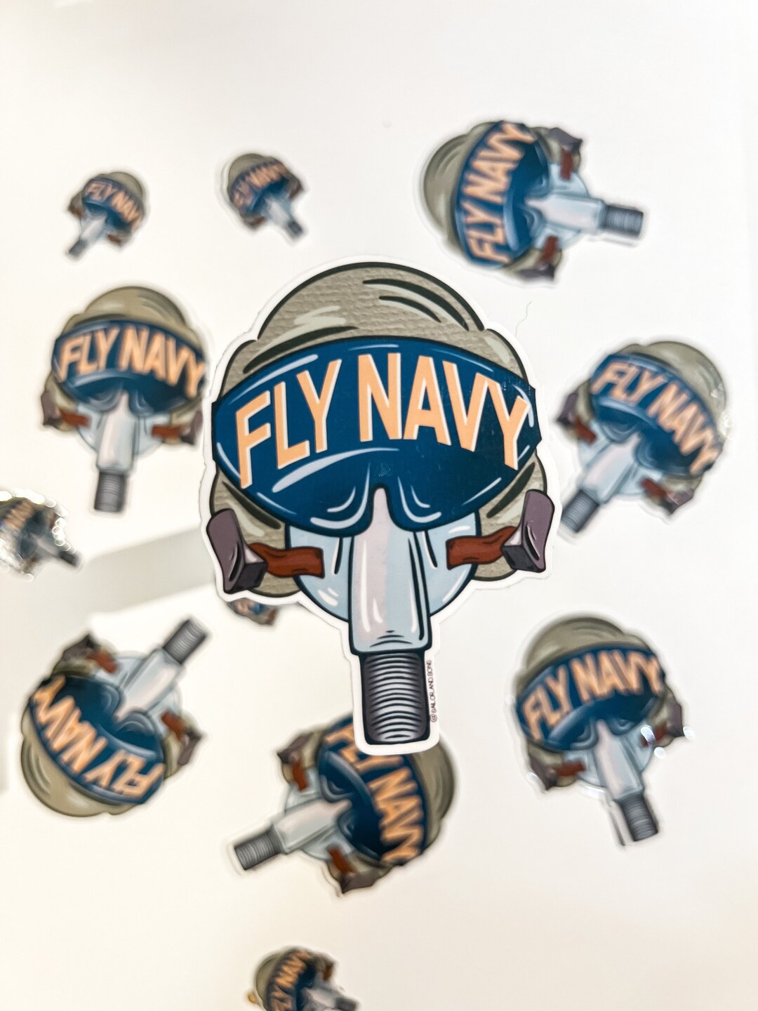 Fly Navy Pilot Helmet Sticker | Navy Officer | Anchor Sticker ...