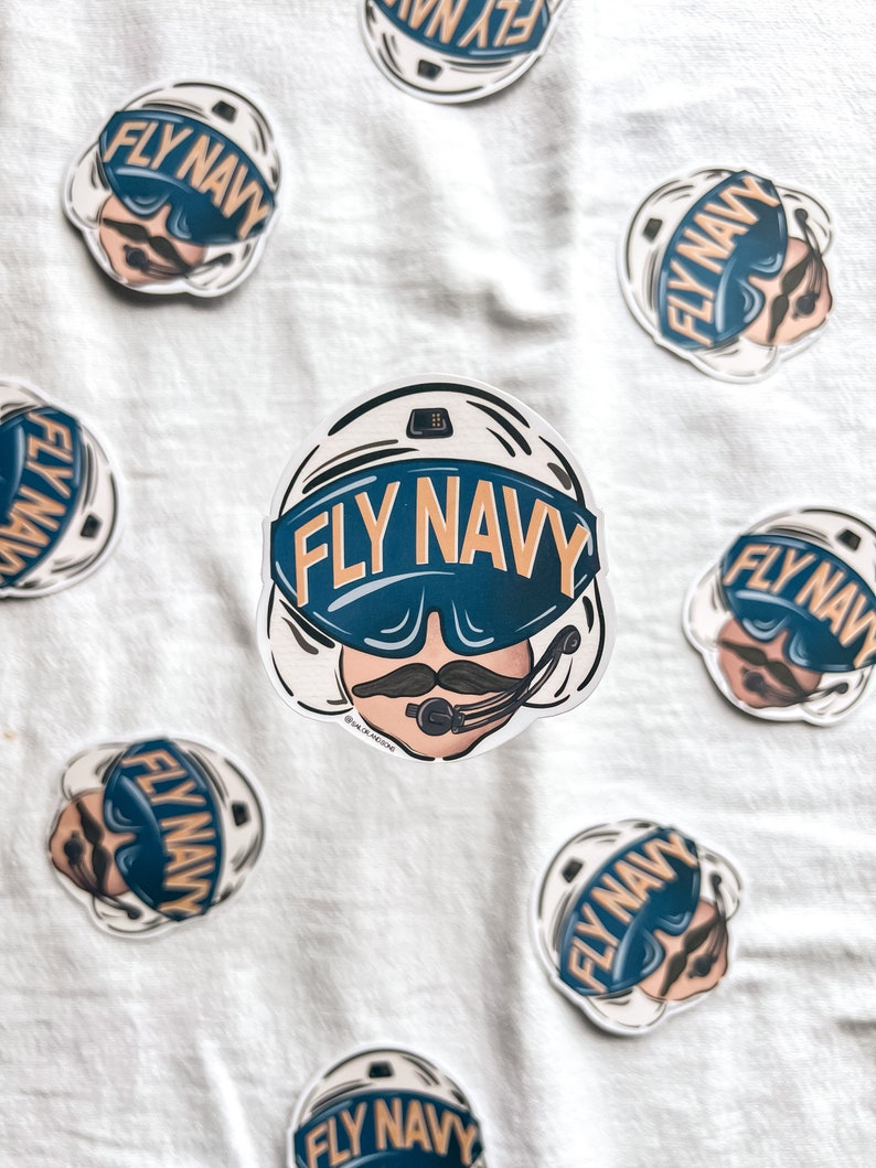 Fly Navy HELO Helmet Sticker: Weather Resistant Vinyl (3x2.75 Inch) - Etsy