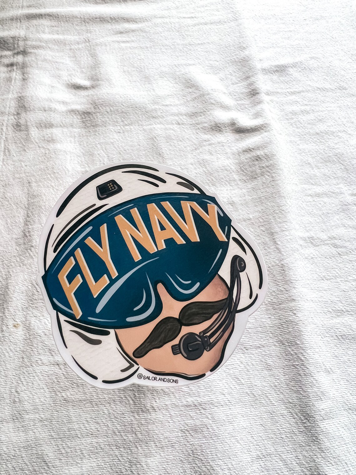 Fly Navy HELO Helmet Sticker: Weather Resistant Vinyl (3x2.75 Inch) - Etsy