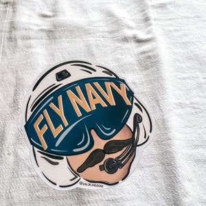 Fly Navy HELO Helmet Sticker: Weather Resistant Vinyl (3x2.75 Inch) - Etsy