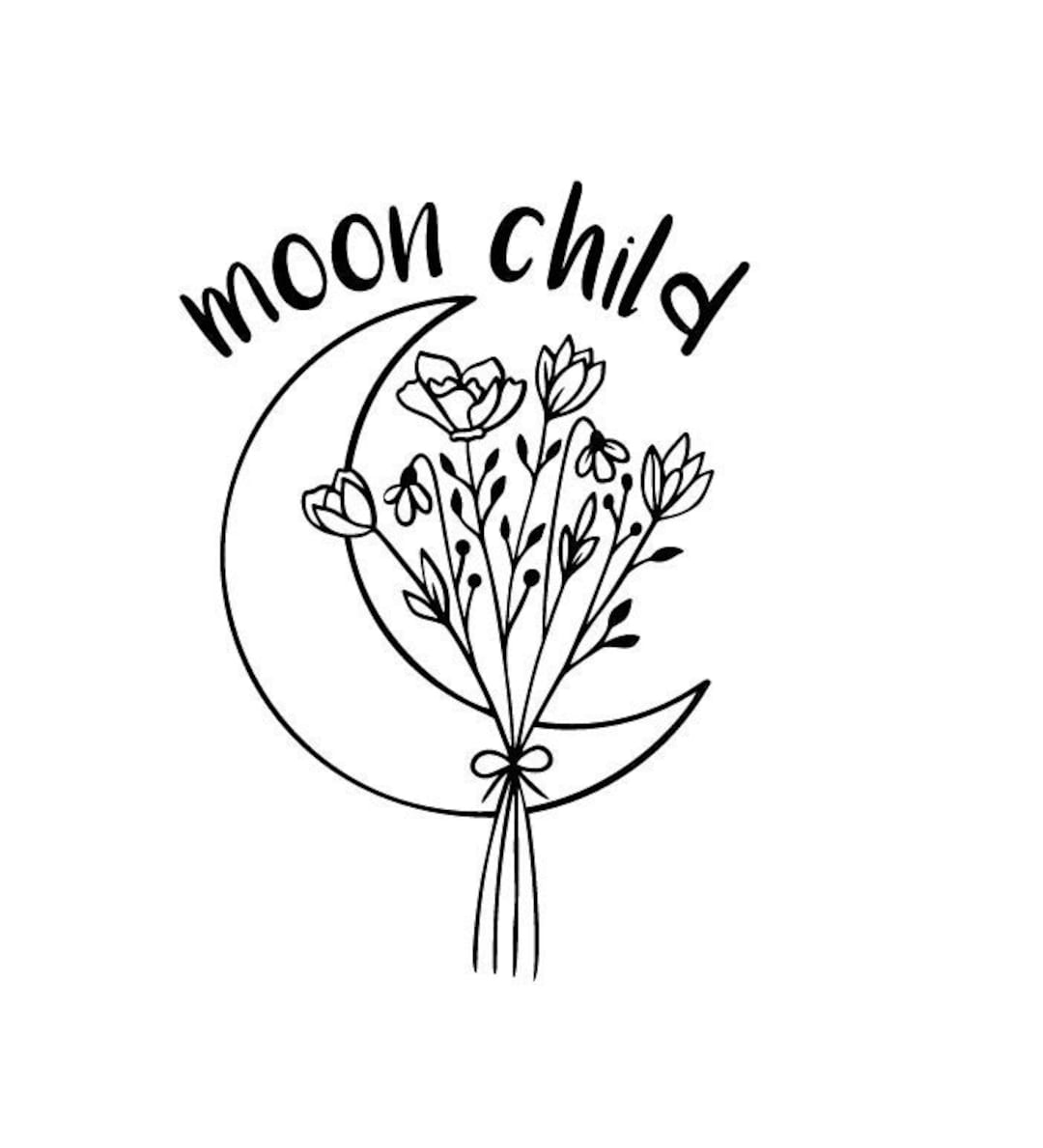 Moon Child Decal | Moon Child Sticker - Etsy