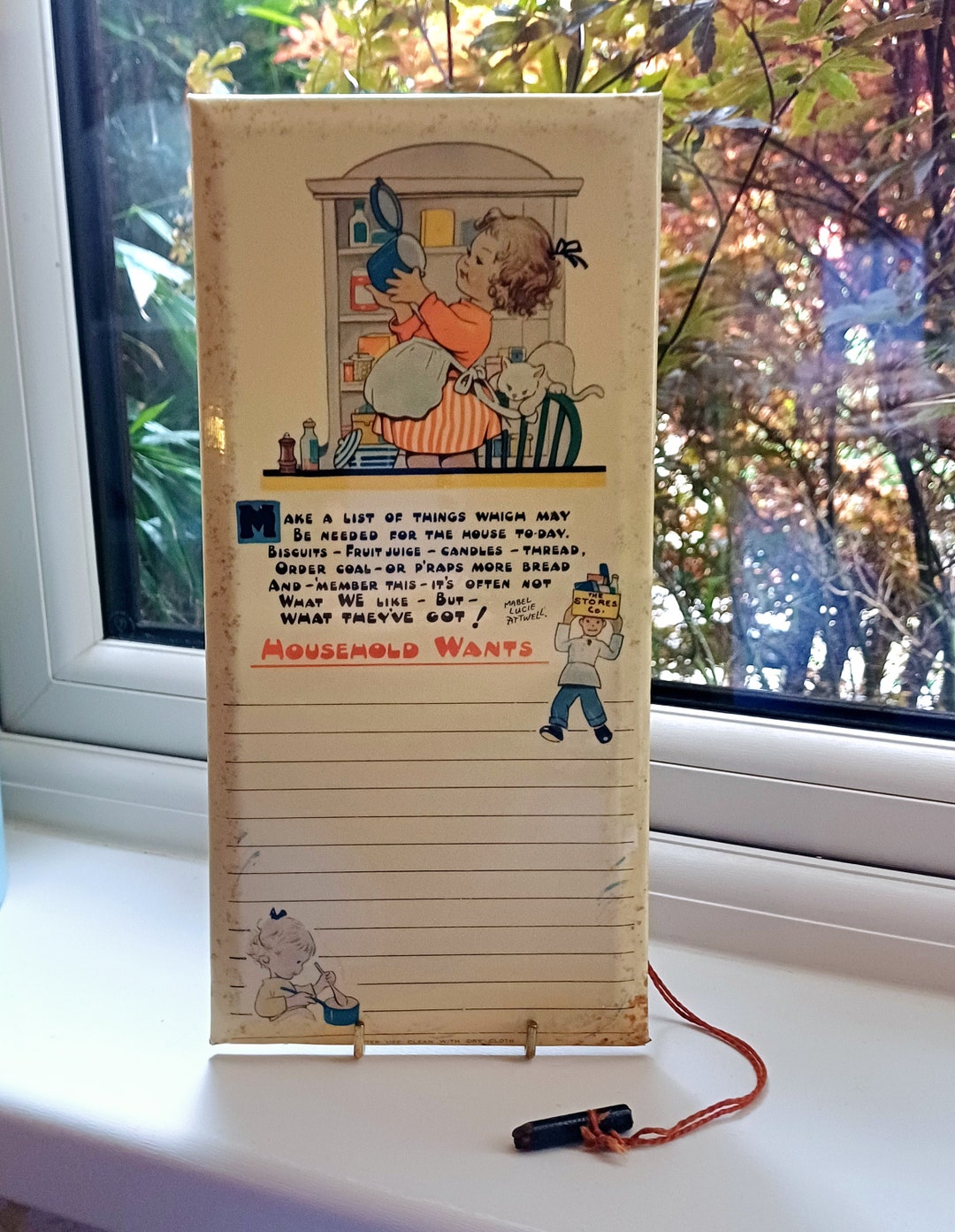 Vintage Mabel Lucie Atwell Kitchen Sign,reusable Vintage Kitchenalia ...