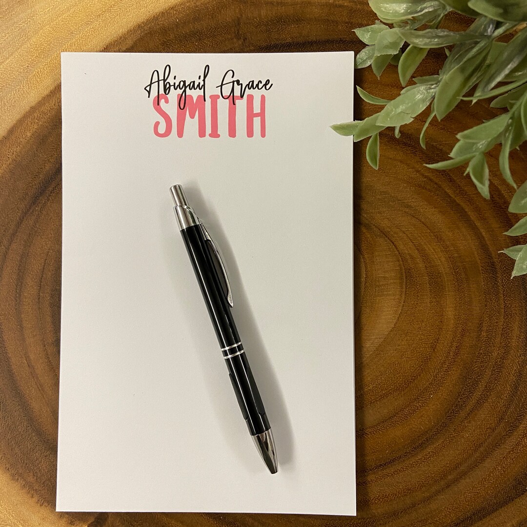 Personalized Handwritten Notepad, Personalized Stationery Monogram ...