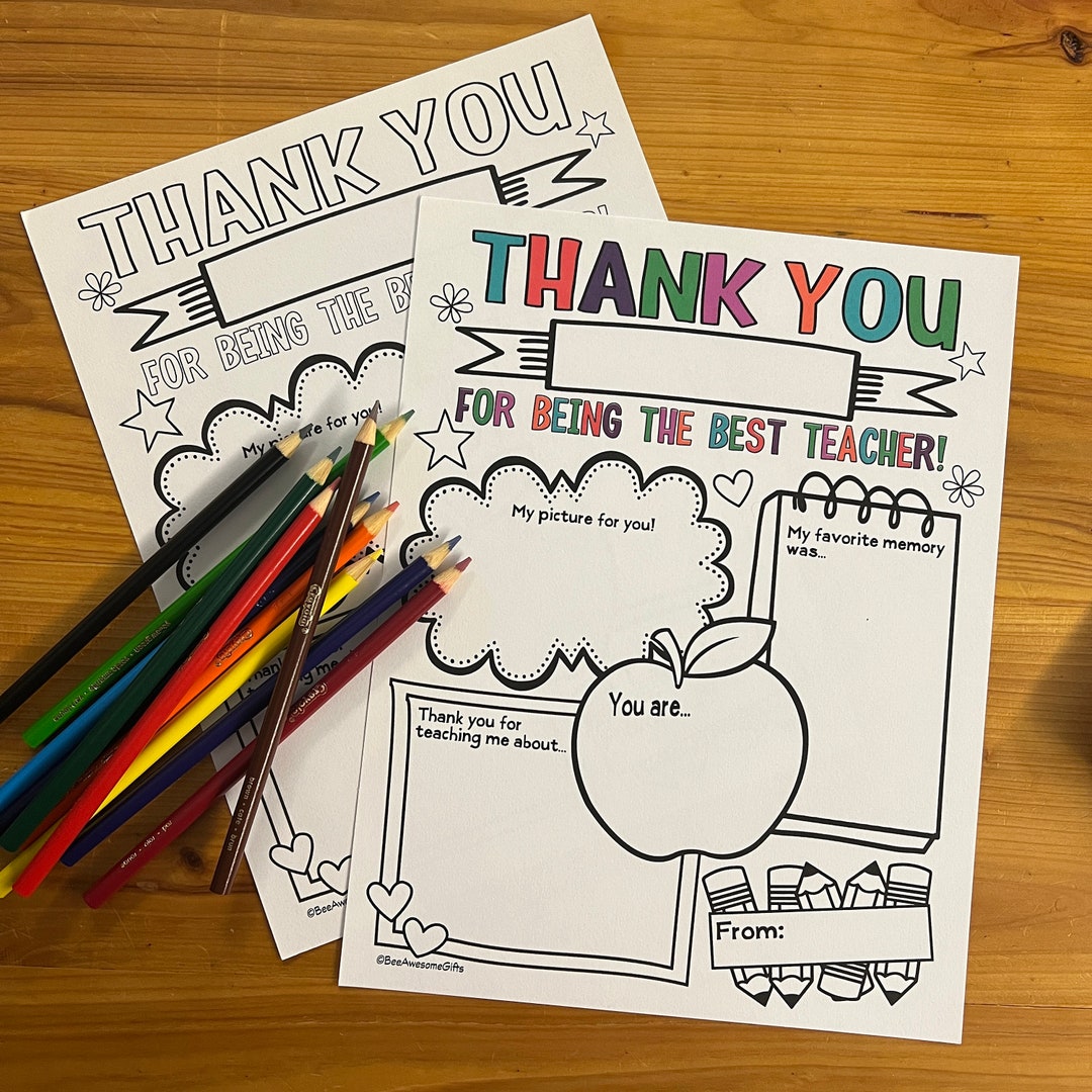 Teacher Appreciation Week Gift - Printable - Thank You Teacher Gift ...