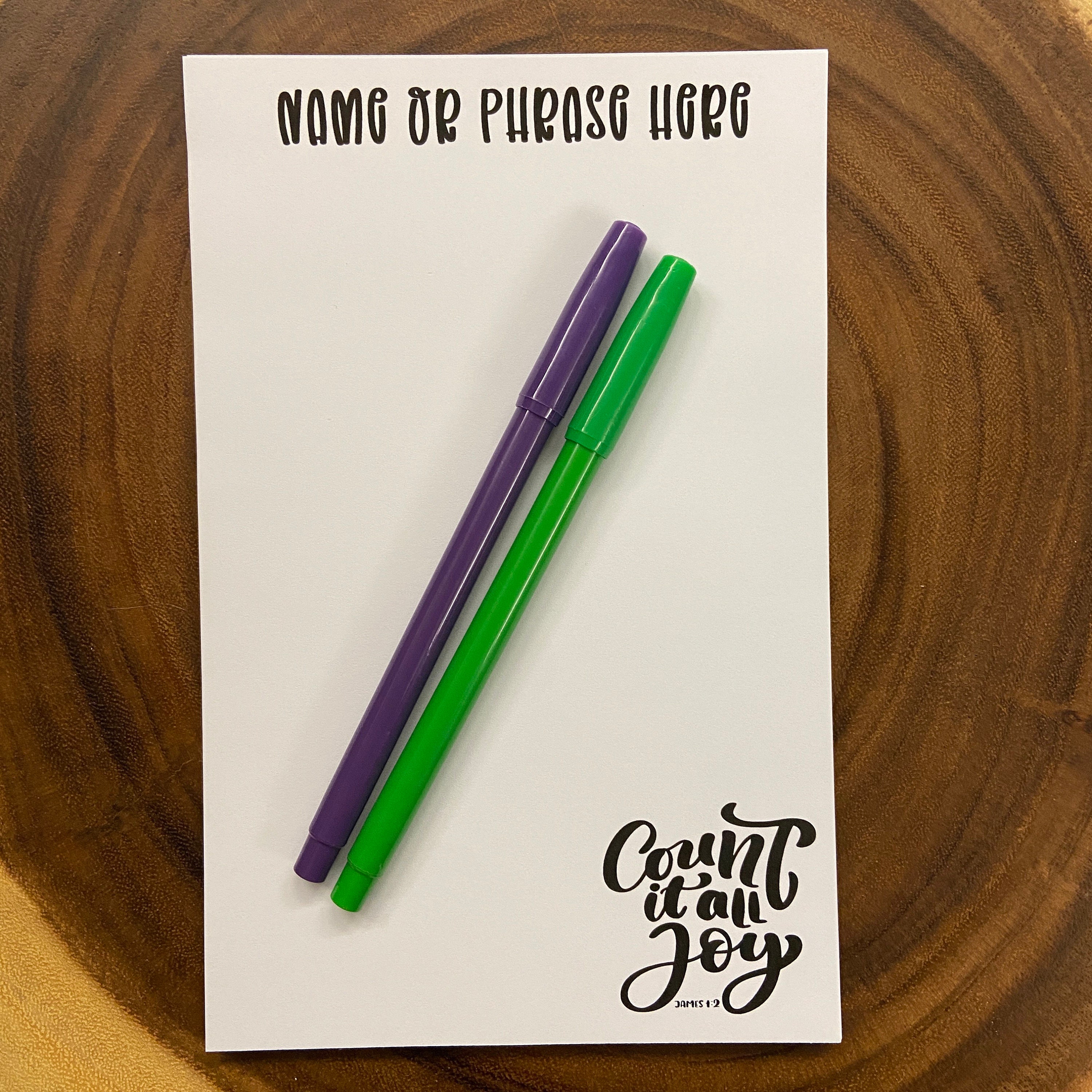 Count It All Joy Personalized Notepad Bible Verse - Etsy