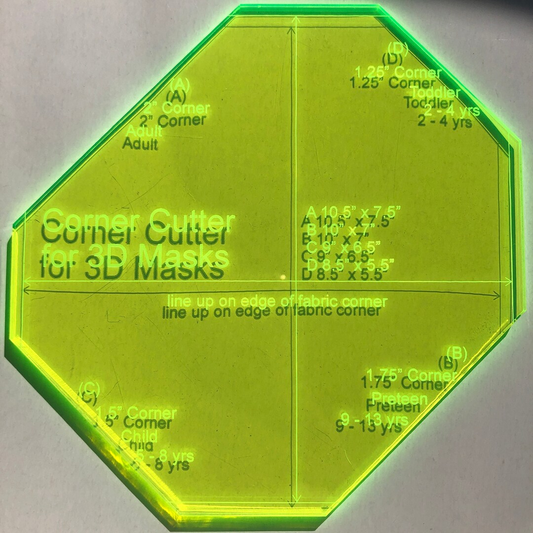 The Original Corner Cutter for 3D, Origami, Octagon Masks - Etsy