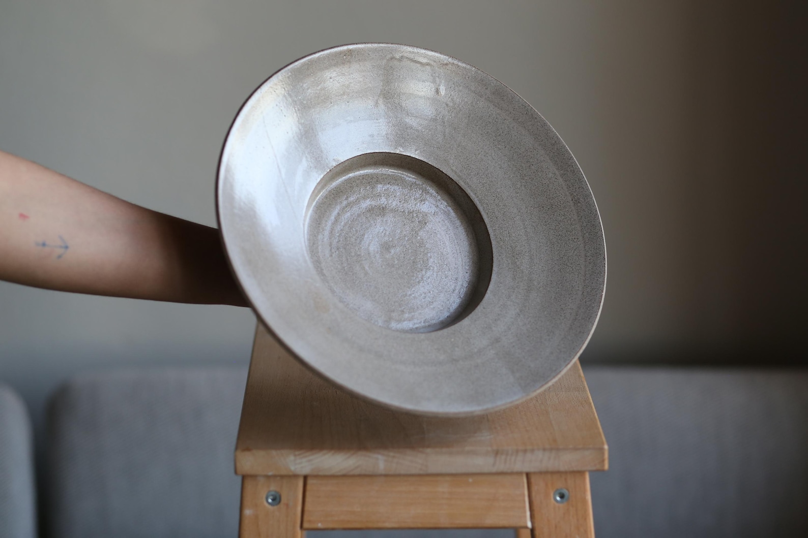 Stoneware Gray Dinner Plate, Unique Dinnerware, Handmade Pottery Plate ...