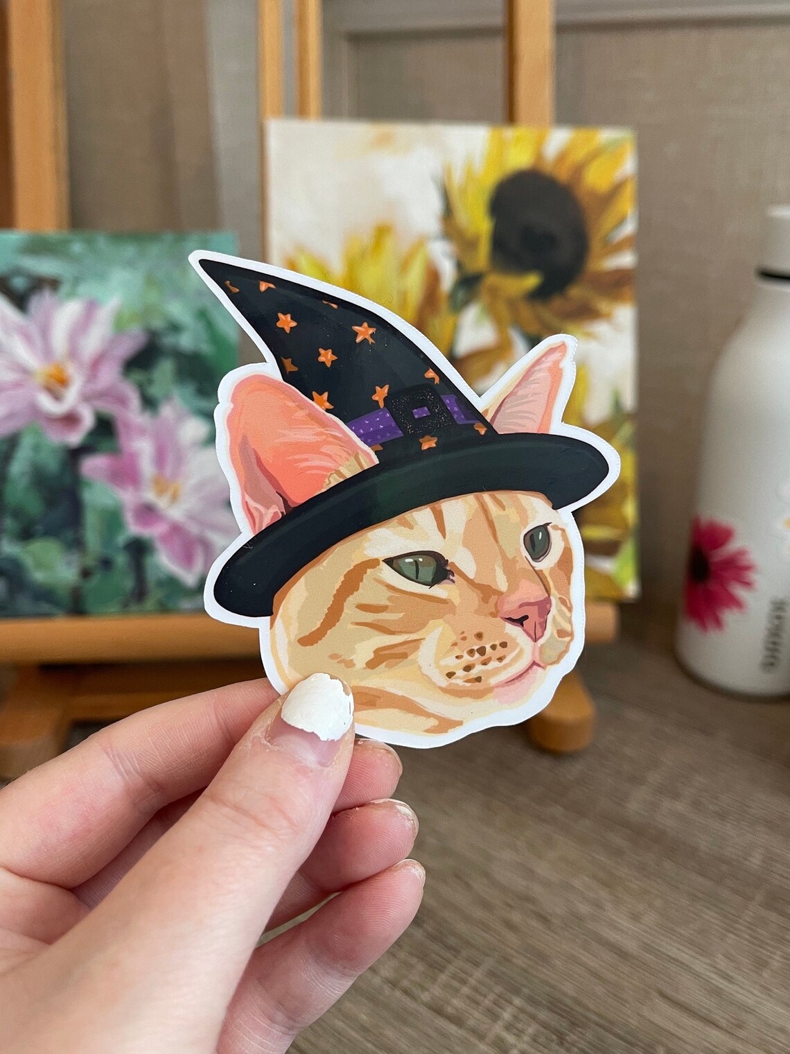 Witchy Cat Sticker - Etsy