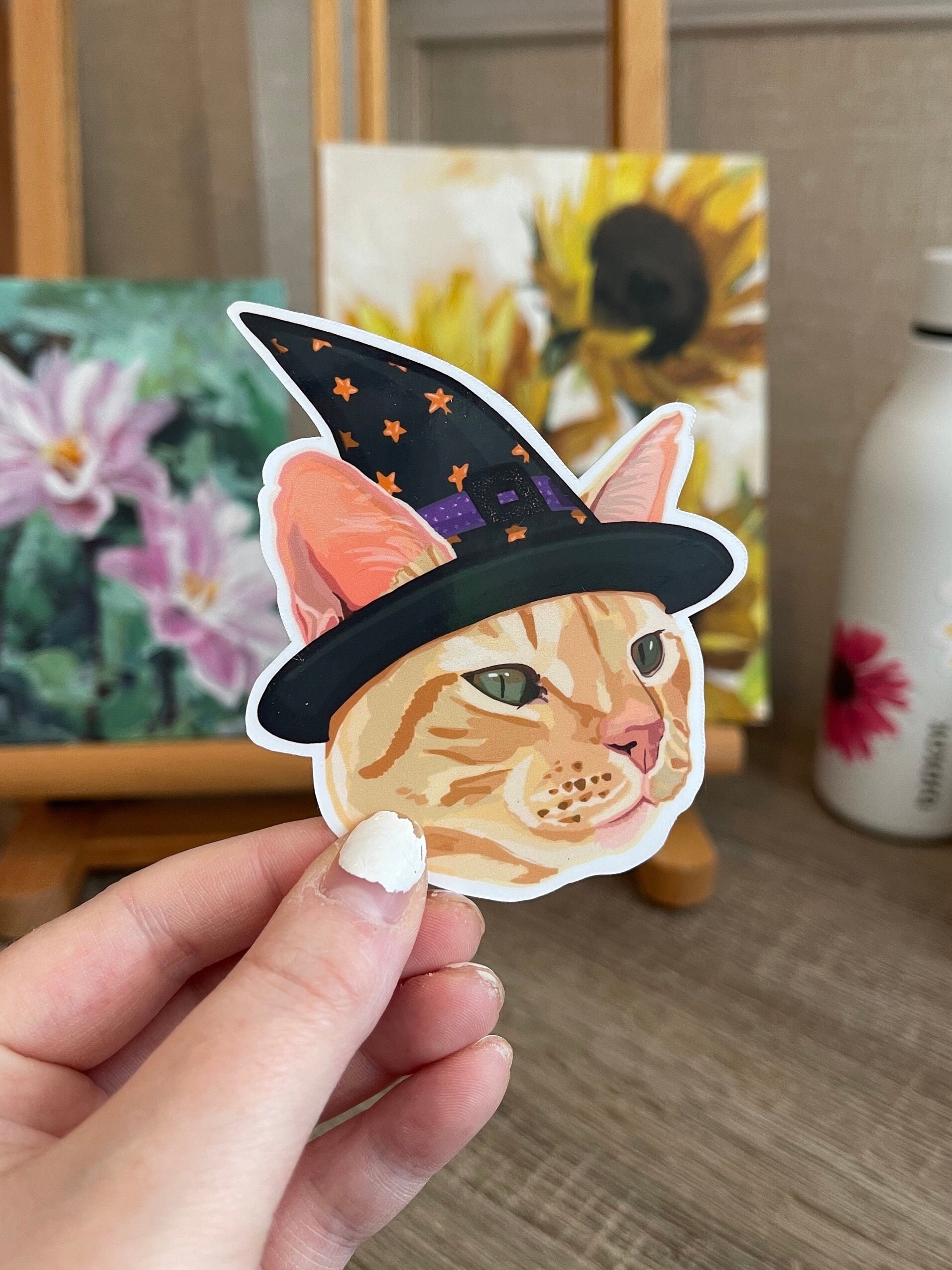 Witchy Cat Sticker - Etsy
