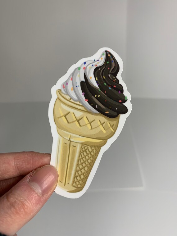 Ice Cream Cone Sticker | Etsy