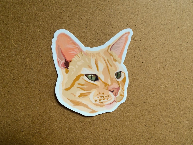 Orange Cat Sticker - Etsy