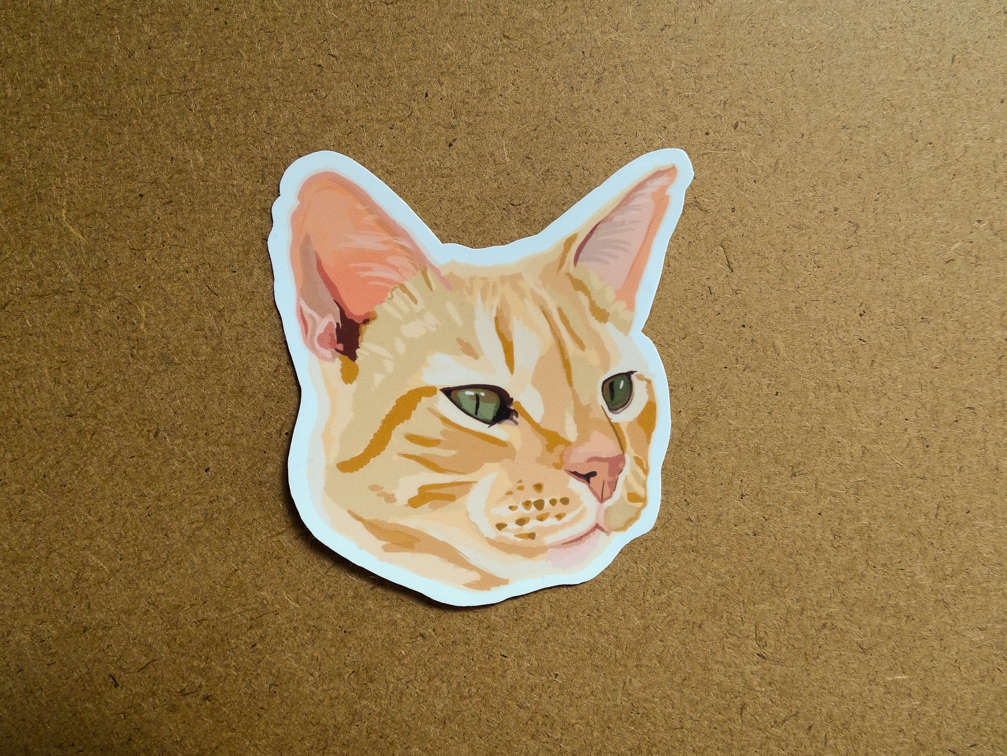 Orange Cat Sticker - Etsy