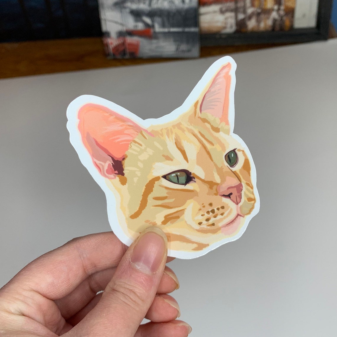 Orange Cat Sticker - Etsy