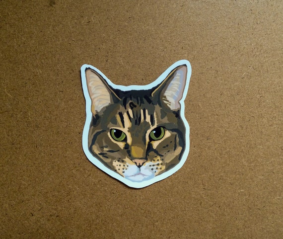 Tiger Cat Sticker | Etsy