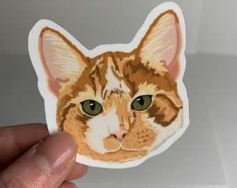 Orange Cat Sticker - Etsy