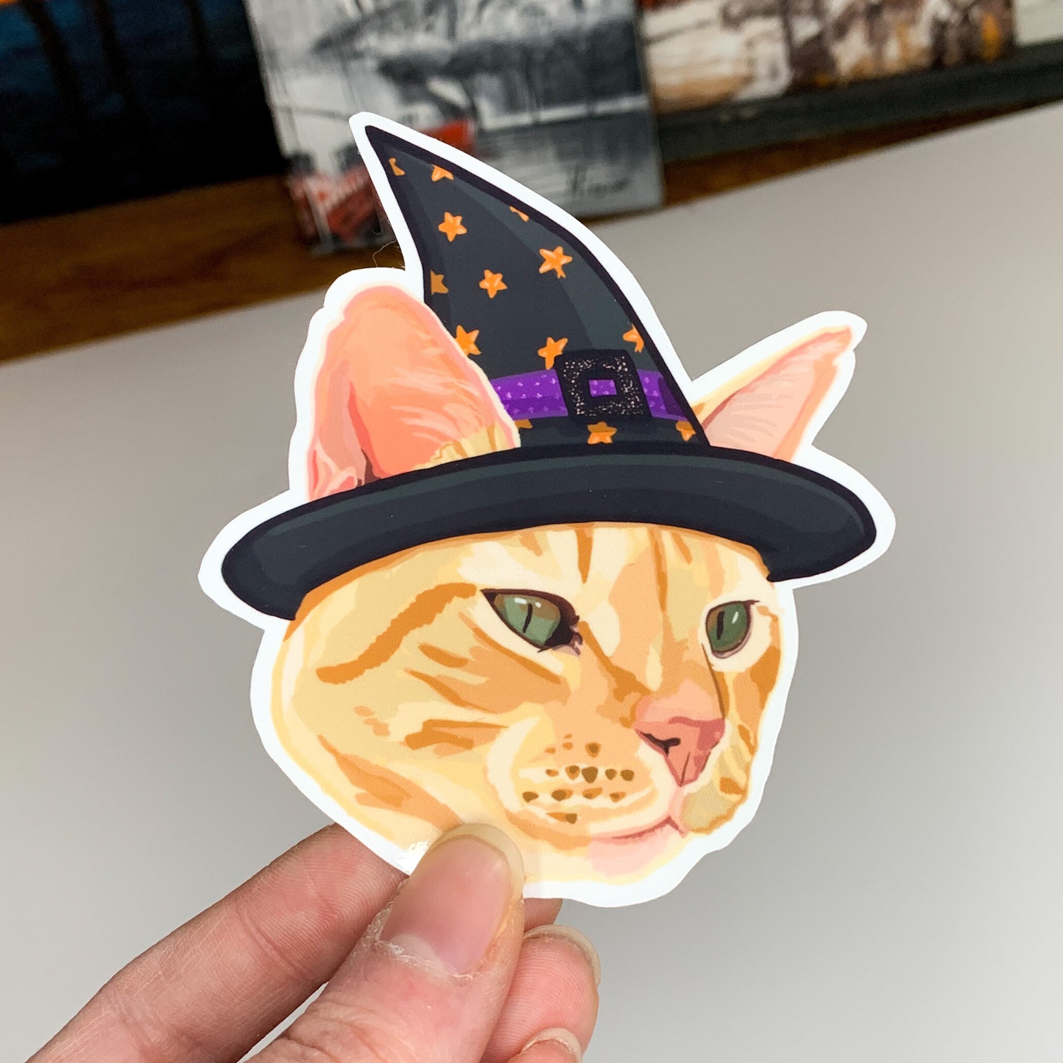 Witchy Cat Sticker - Etsy