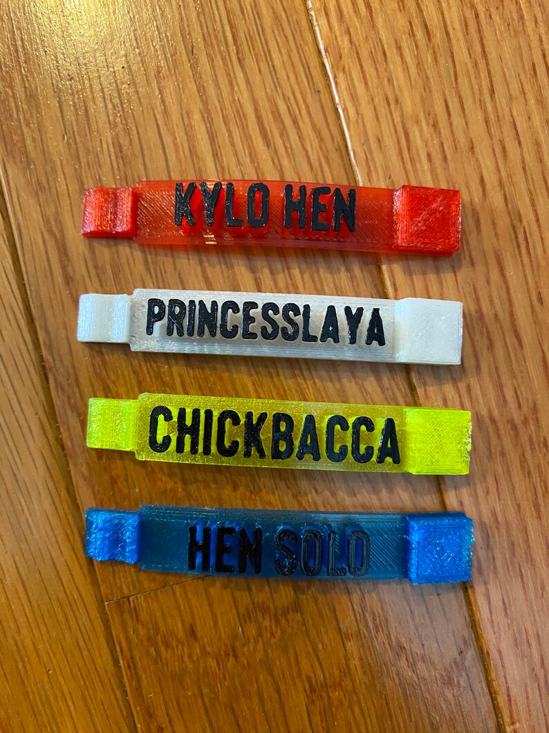 Personalized Chicken or Bird Leg Band Name Band - Etsy