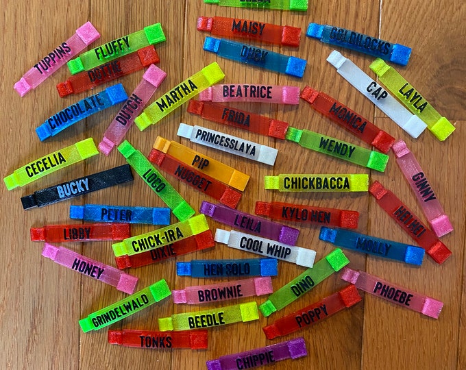 Personalized Chicken or Bird Leg Band, Name Band - Etsy