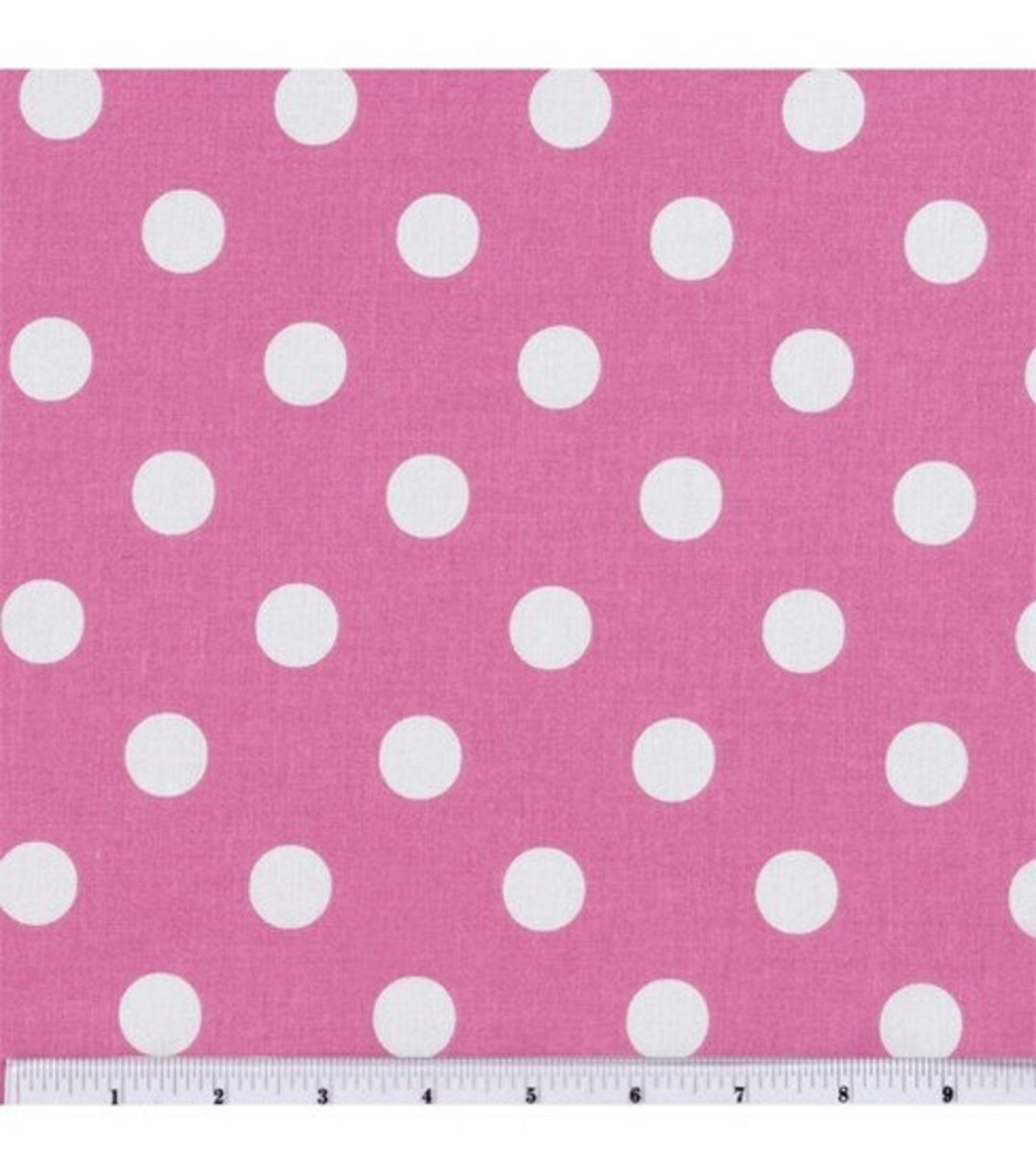 Large Dots on Rose Pink Cotton Fabric fabrickids - Etsy