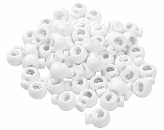 10pcs ,50pcs, 100pcs Single Hole Round Ball Cordlock Cord Lock Toggles ...