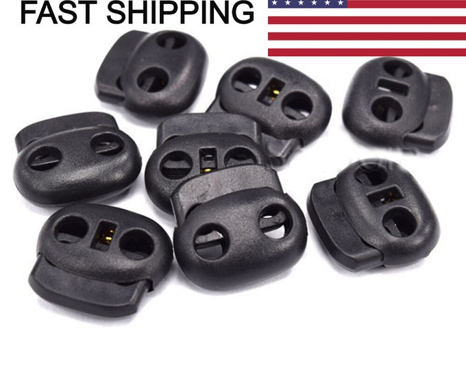 10pcs ,50pcs, 100pcs Single Hole Round Ball Cordlock Cord Lock Toggles ...