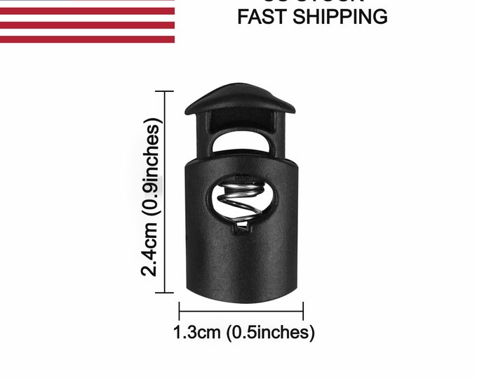 10pcs ,50pcs, 100pcs Single Hole Round Ball Cordlock Cord Lock Toggles ...