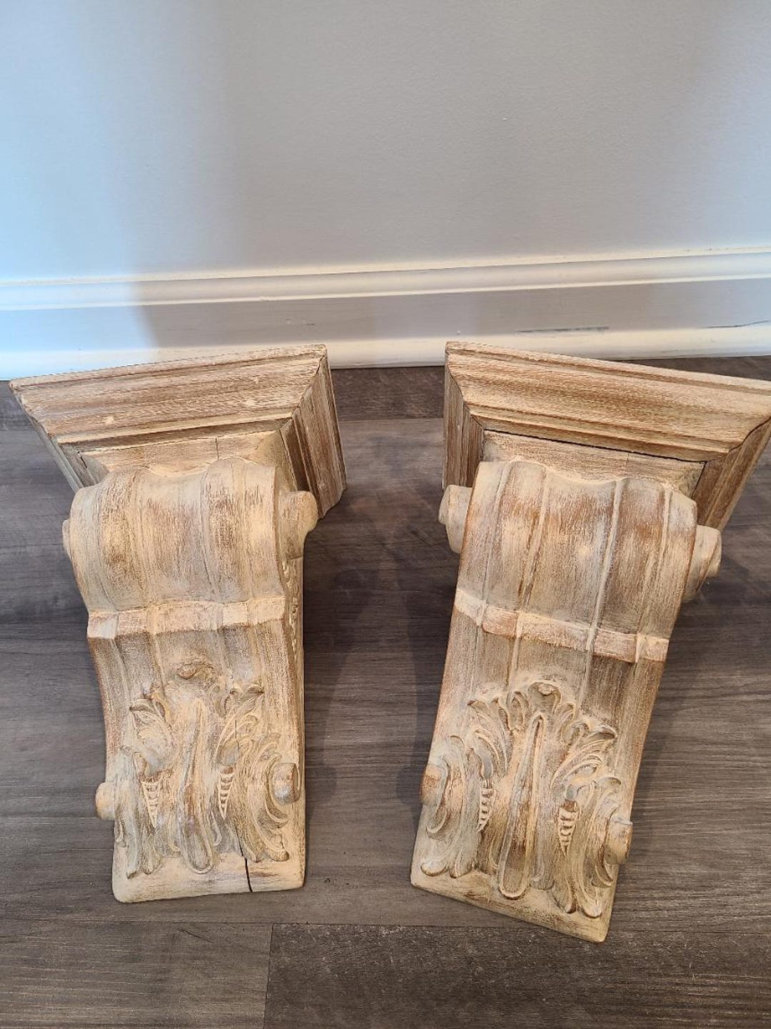 Pair Vintage Corbel,fancy Corbels, Small Corbels, Pair Antique Corbels ...