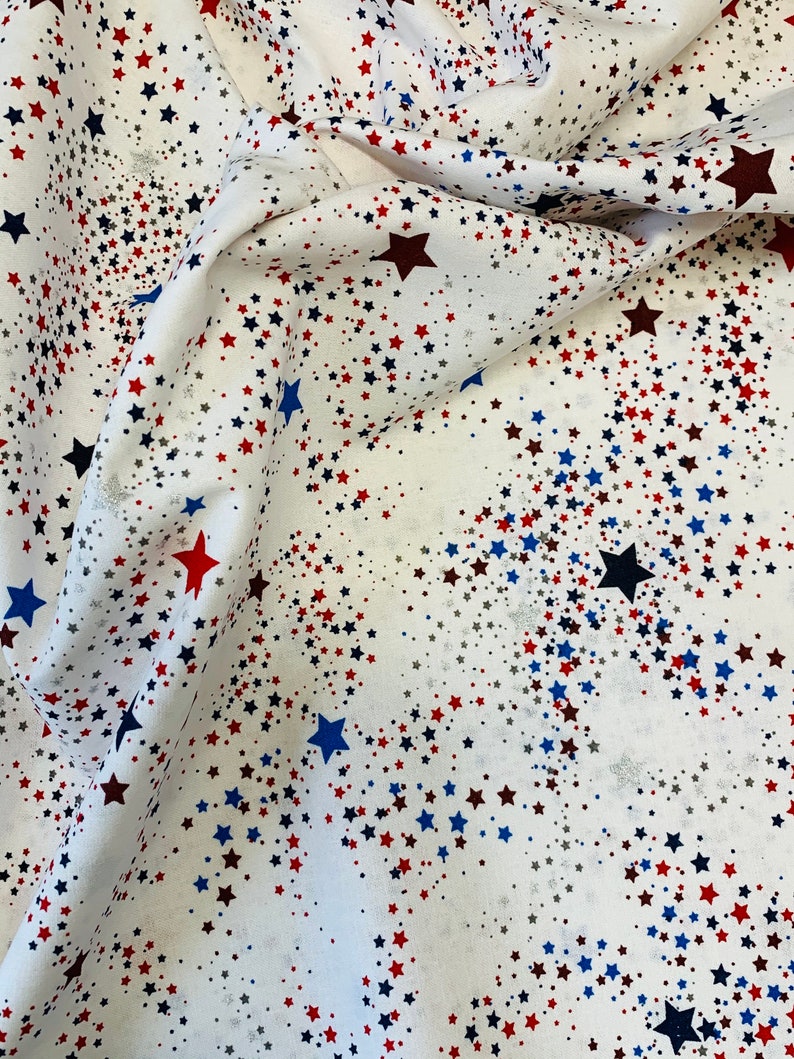 Pow Stars Cotton Fabric fabrickids Fabricfabric by the - Etsy