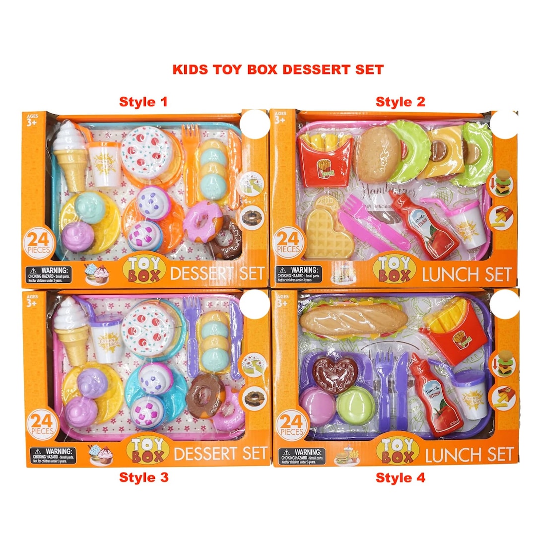 Dessert and Lunch Tray Toy Sets. Perfect Christmas Gift,pretend Play ...