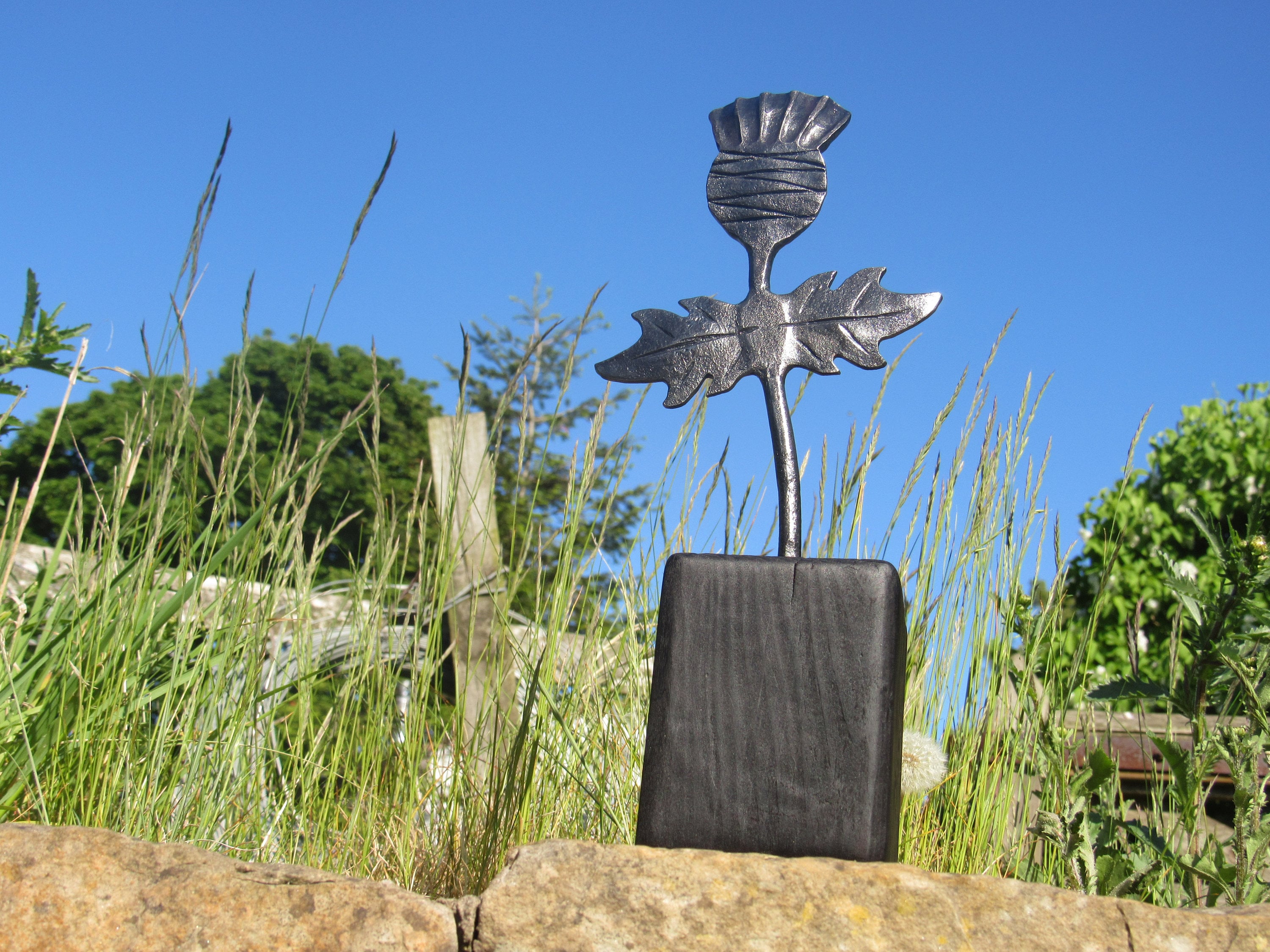 Hand Forged Thistle Sculpture Handmade by Scottish Blacksmith - Etsy