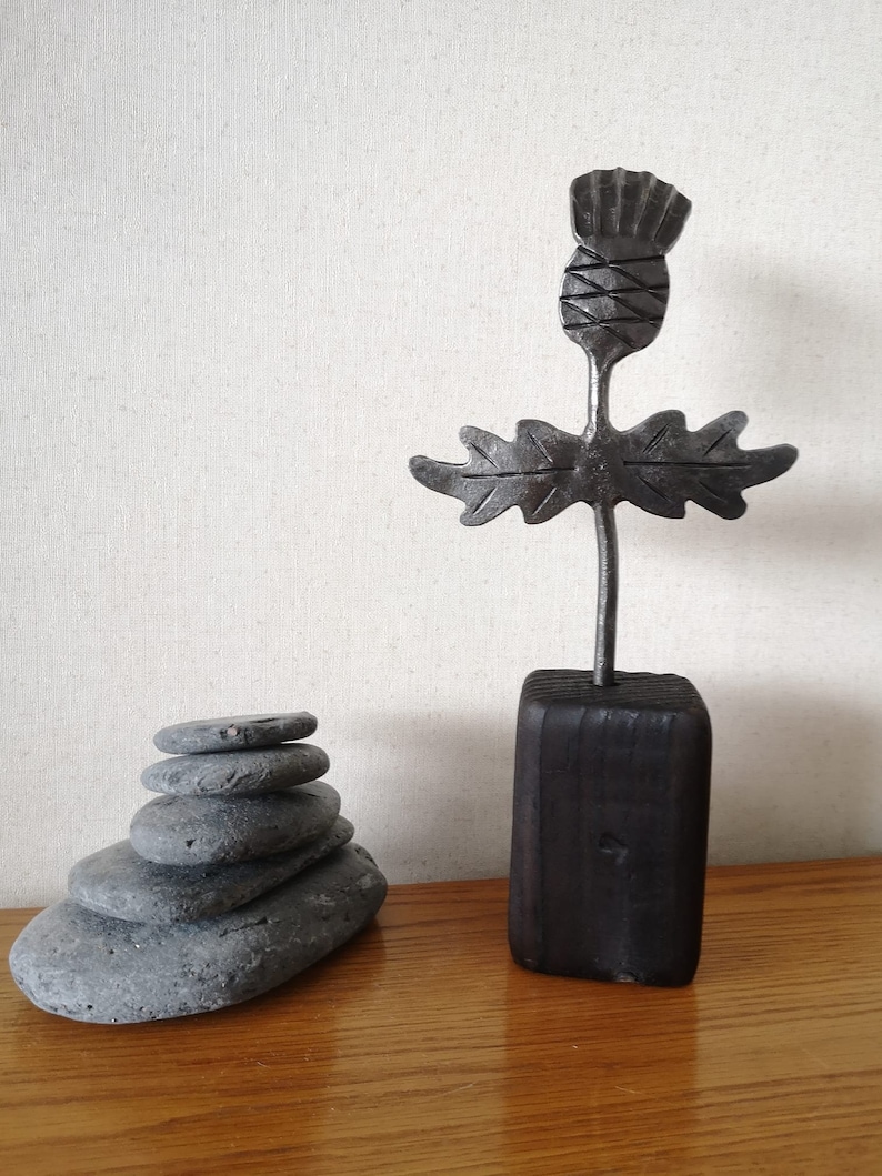 Hand Forged Thistle Sculpture, Handmade by Scottish Blacksmith - Etsy