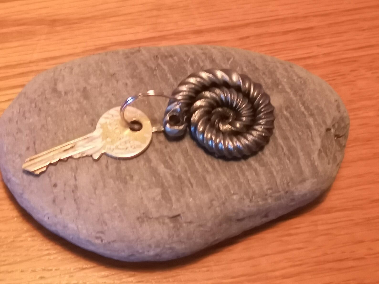 Hand Made Ammonite Style Keyring - Etsy UK