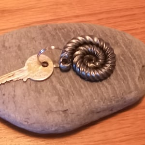 Hand Made Ammonite Style Keyring - Etsy UK