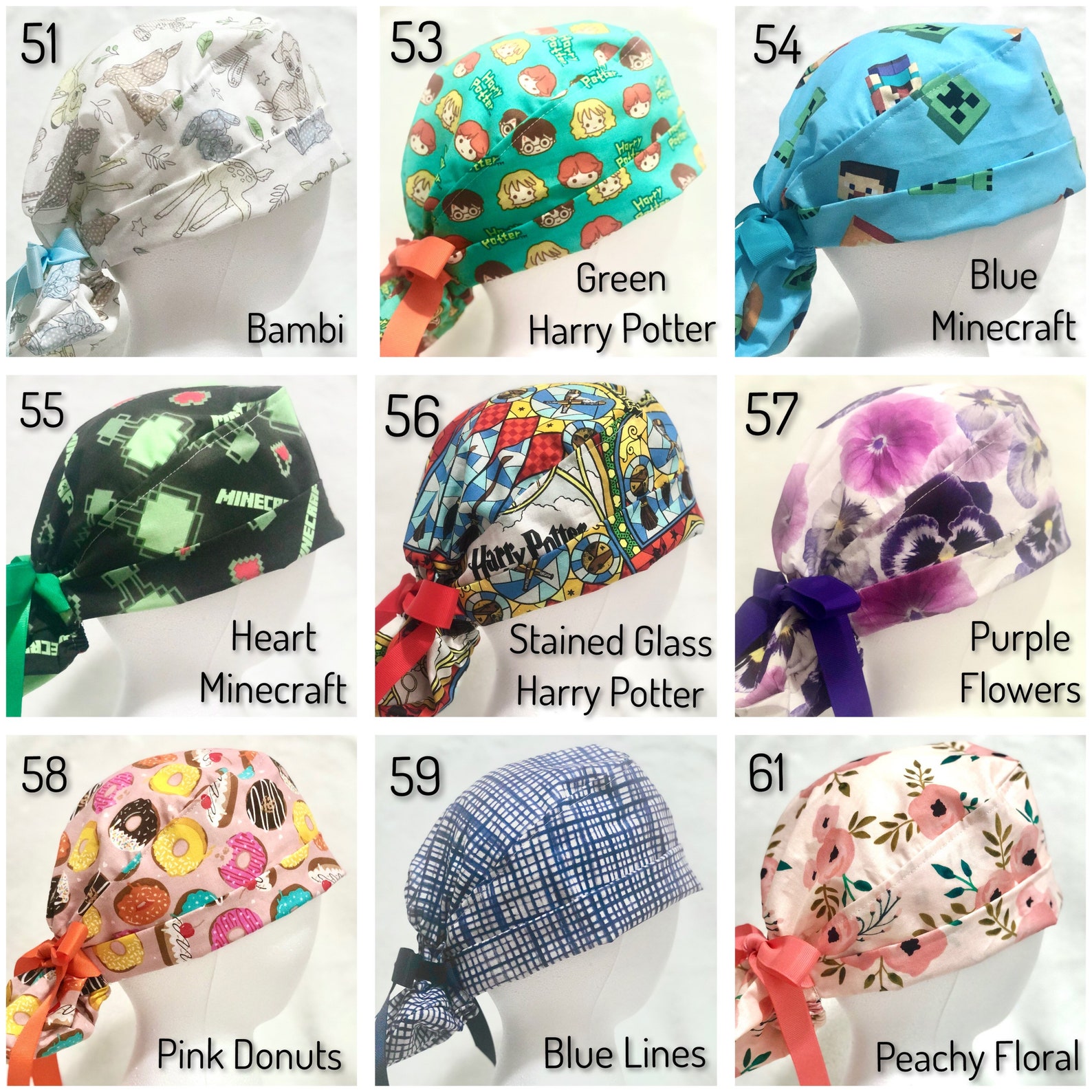 Ponytail Scrub Hat Cotton Scrub Hat Pony Scrub Cap Medical - Etsy