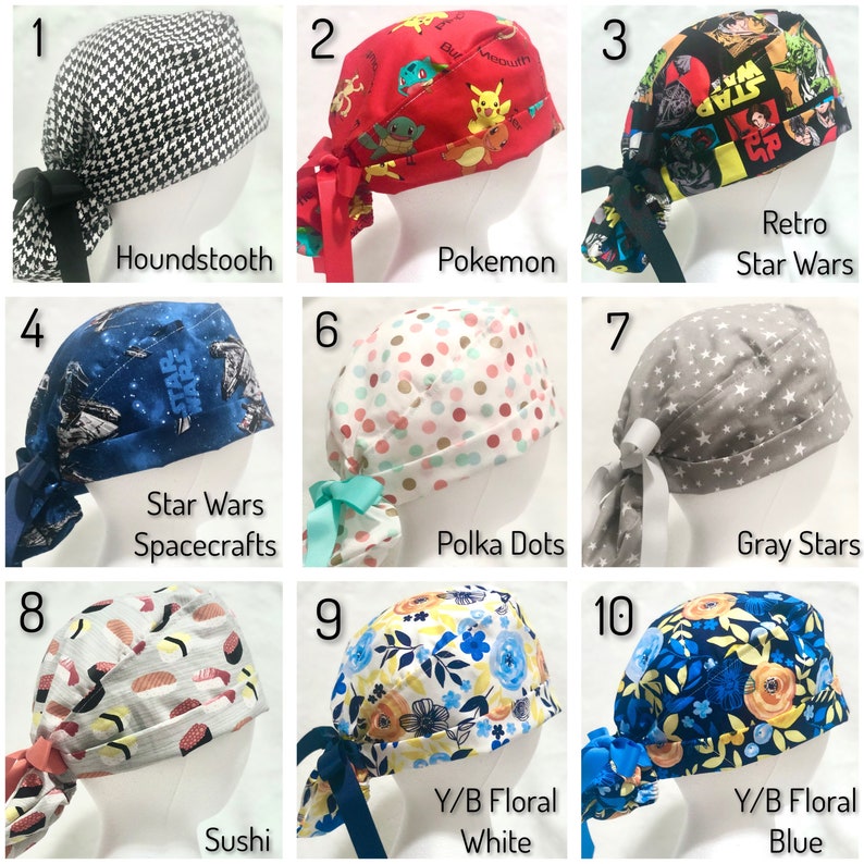 Ponytail Scrub Hat Cotton Scrub Hat Pony Scrub Cap Medical - Etsy