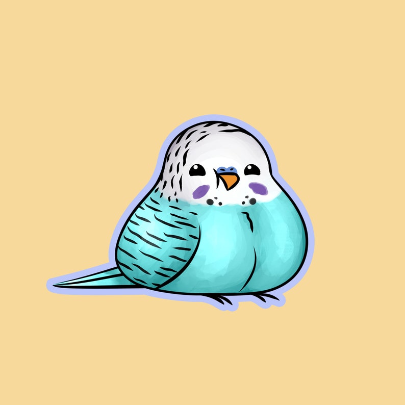 Parakeet Stickers Budgie Stickers Bird Stickers Cute - Etsy