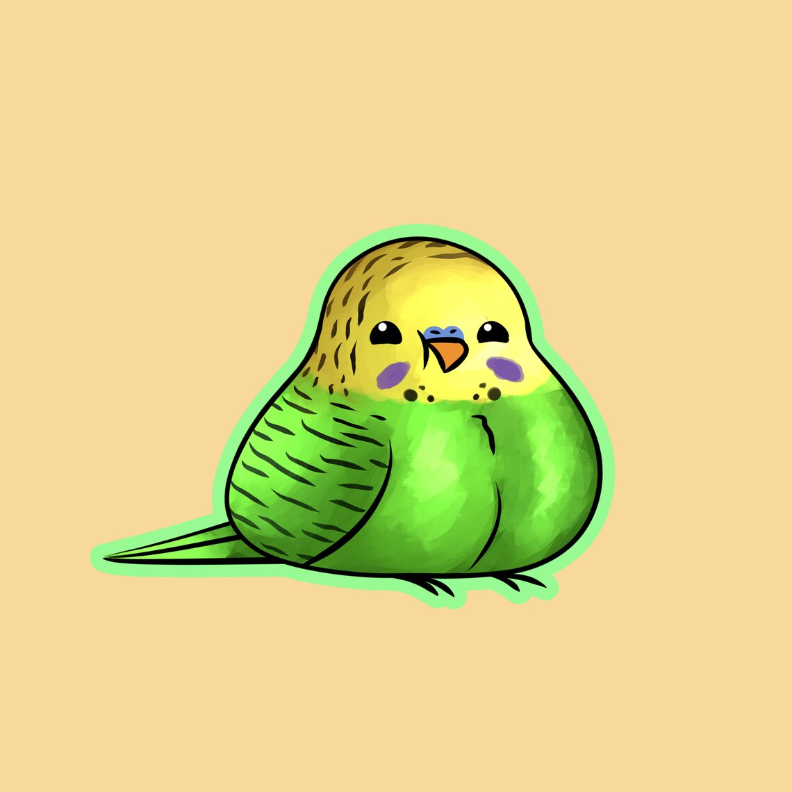 Parakeet Stickers | Budgie Stickers | Bird Stickers | Cute Stickers ...