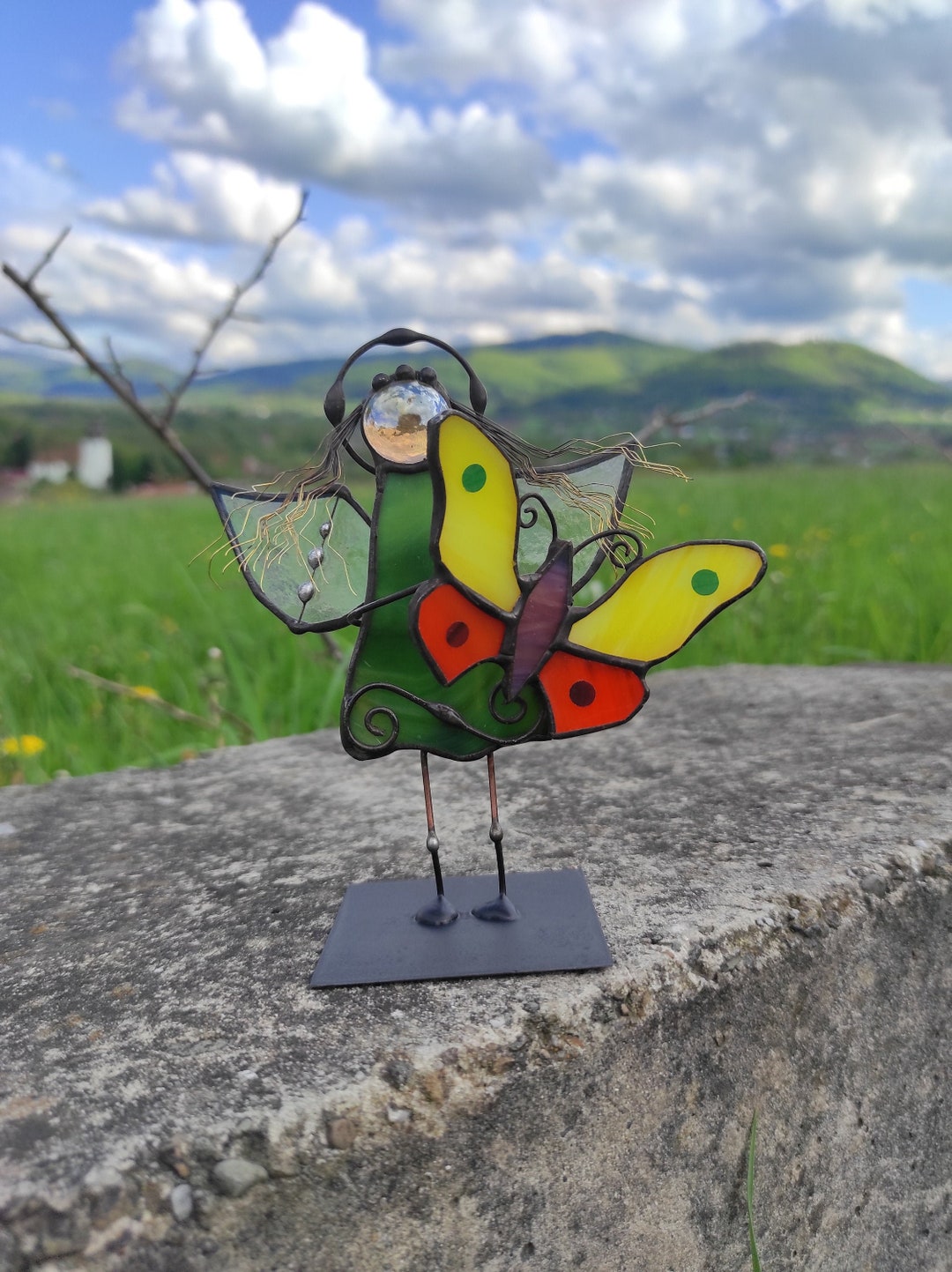 Butterfly Angel Entomologist Angel Guardian Angel Stained Glass Angel ...