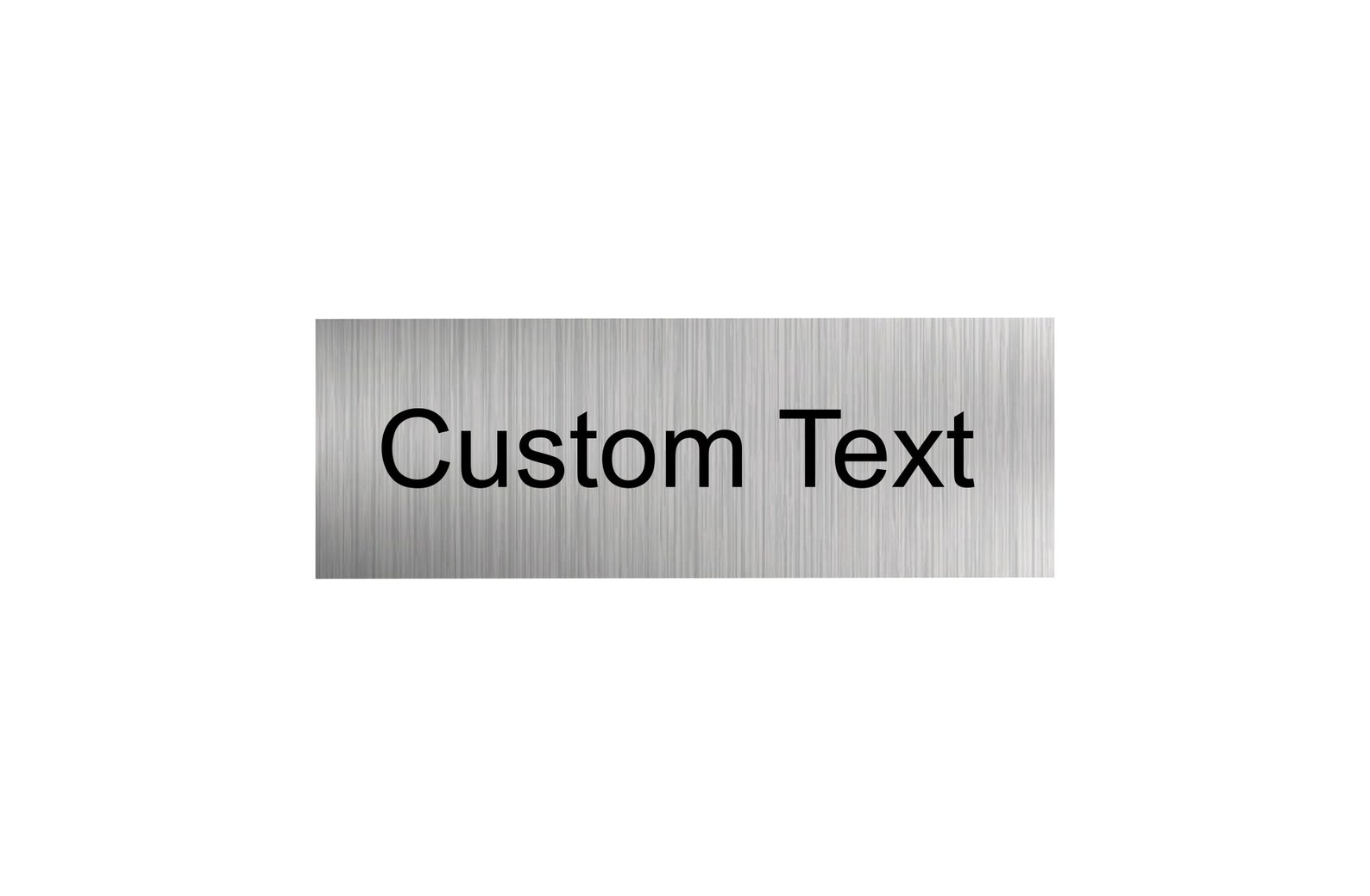 Personalised Custom Made Aluminium Door Wall Signs in Brushed Silver ...